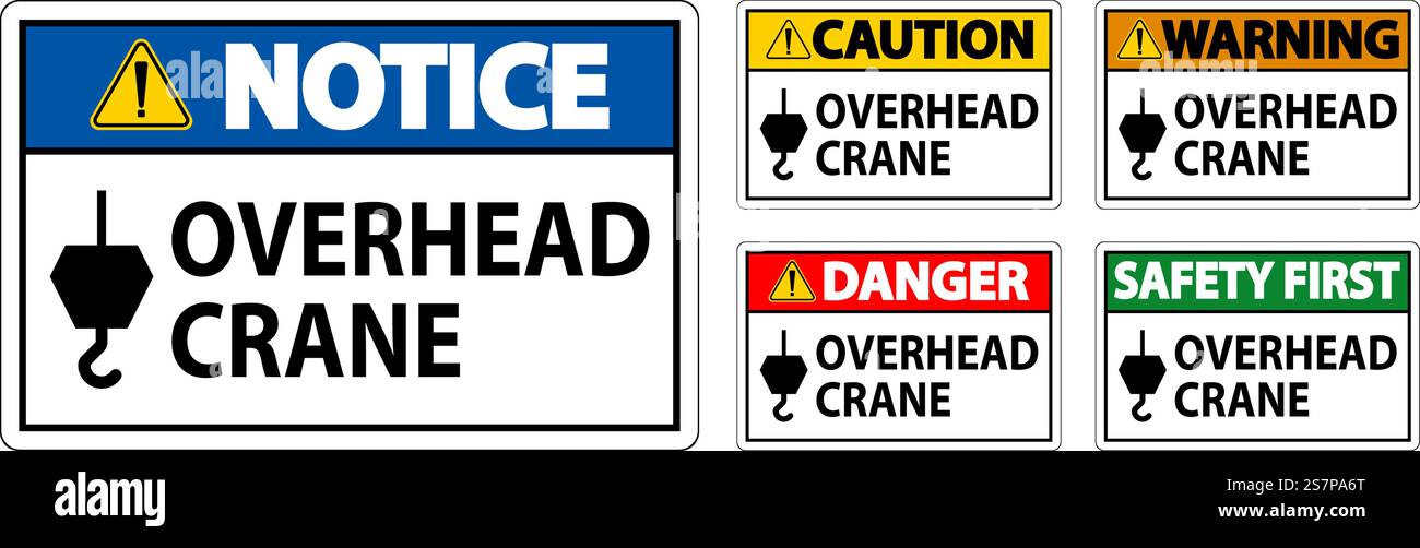 Danger Sign, Overhead Crane Stock Vector Image & Art - Alamy