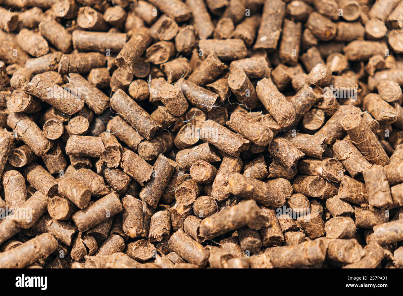 Compressed and balanced animal feed. A background from a feed additive ...
