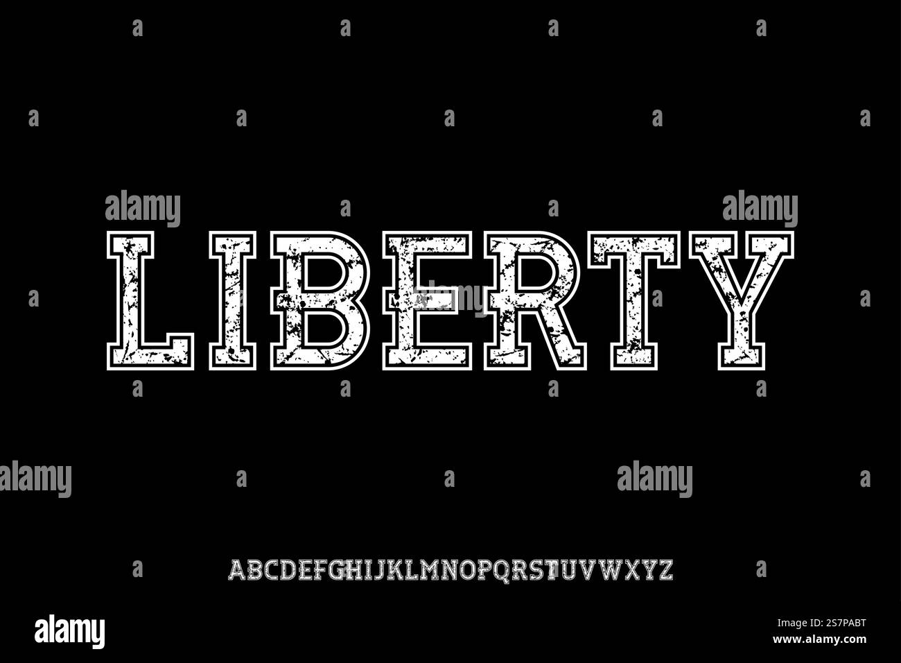 Strong varsity font vector with grunge texture Stock Vector Image & Art ...