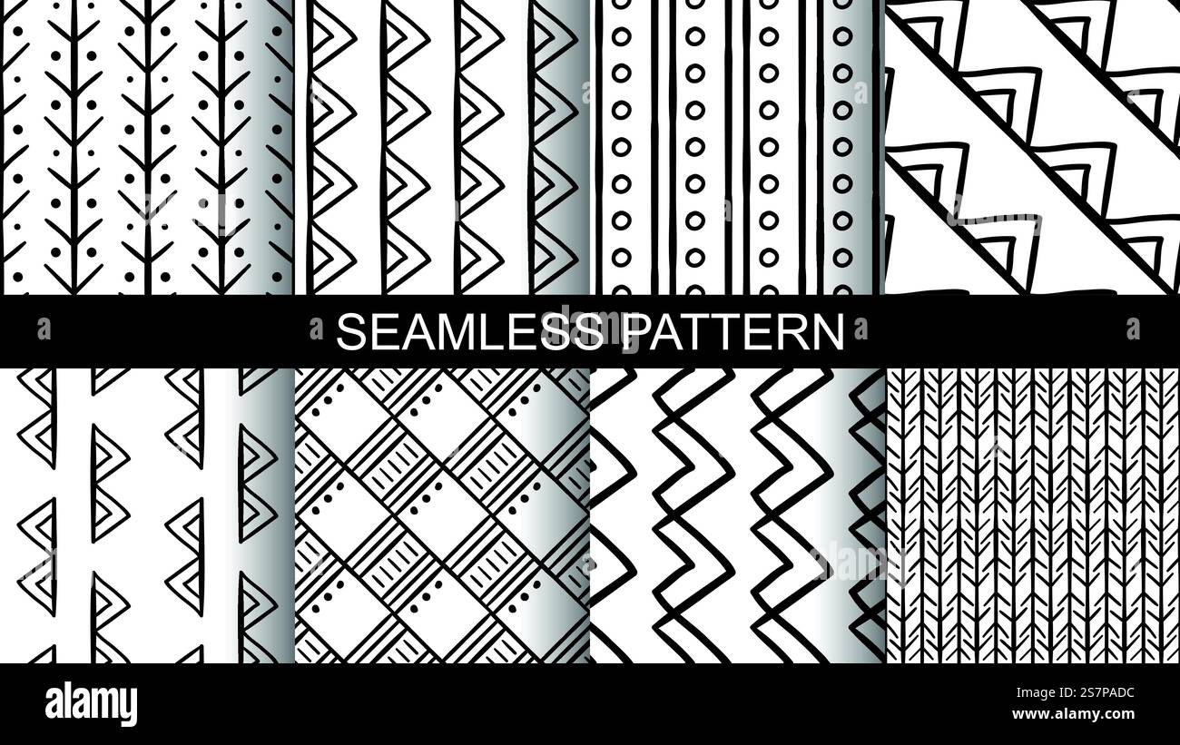 Seamless wallpaper patterns for design. Vector illustration Stock ...