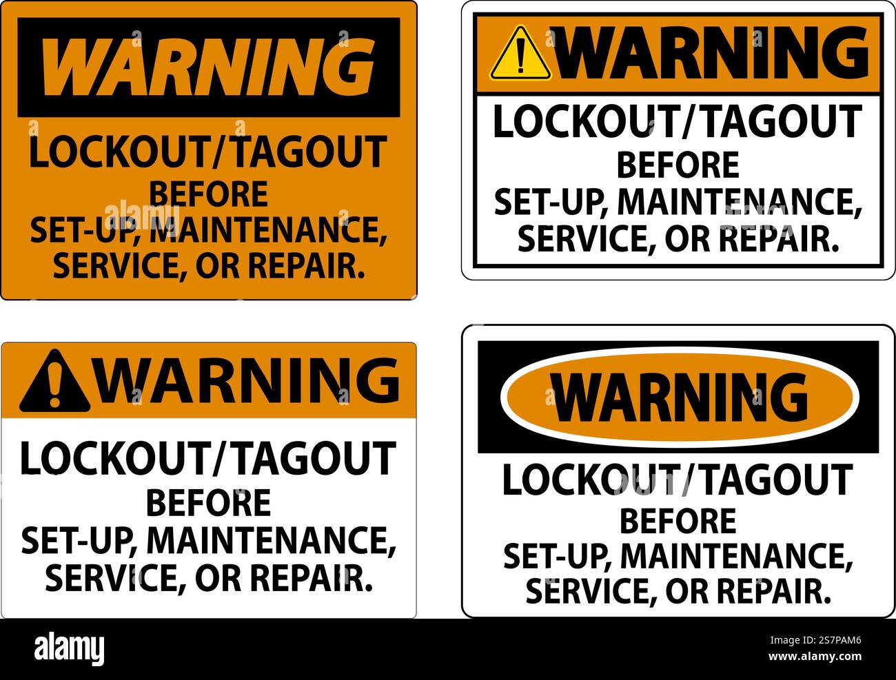 Warning Label: Lockout/Tagout Before Set-Up, Maintenance, Service Or ...
