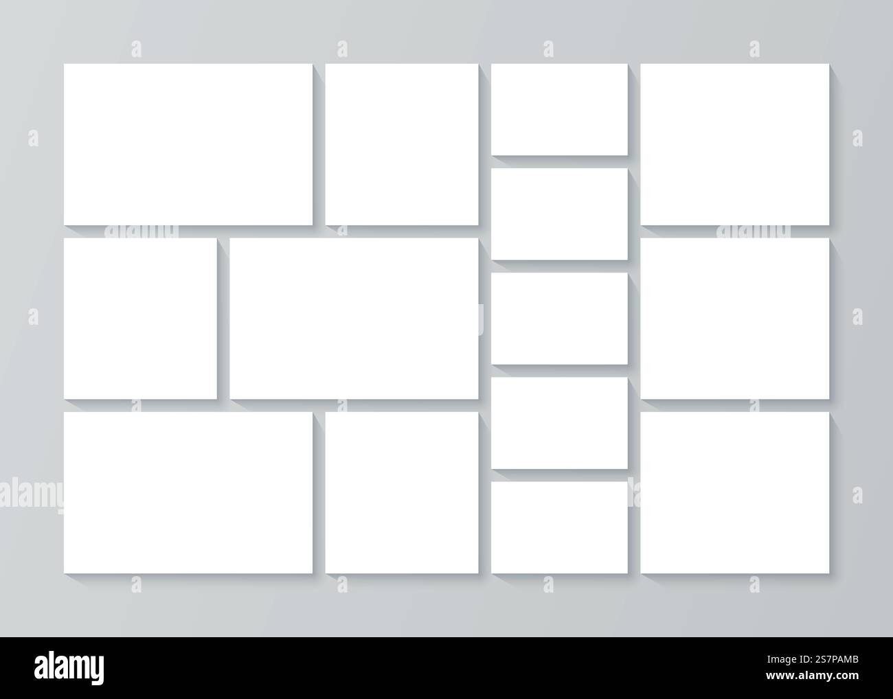 Photo collage grid. Moodboard template. Mood board background. Picture ...