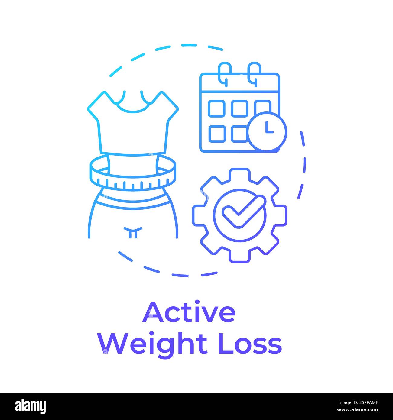 Active weight loss blue gradient concept icon Stock Vector Image & Art - Alamy
