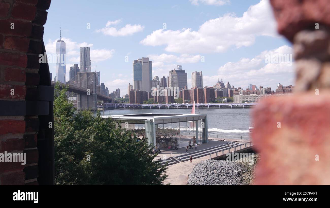 New York City, United States - 30 Aug 2023: Manhattan downtown skyline ...