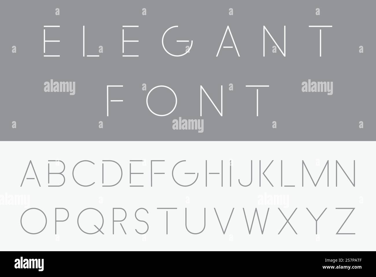 Thin minimalistic font. Vector english alphabet - Elegant design.. Thin ...