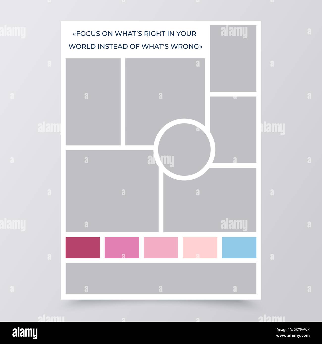 Photo collage grid. Moodboard template. Mood board banner. Photography ...