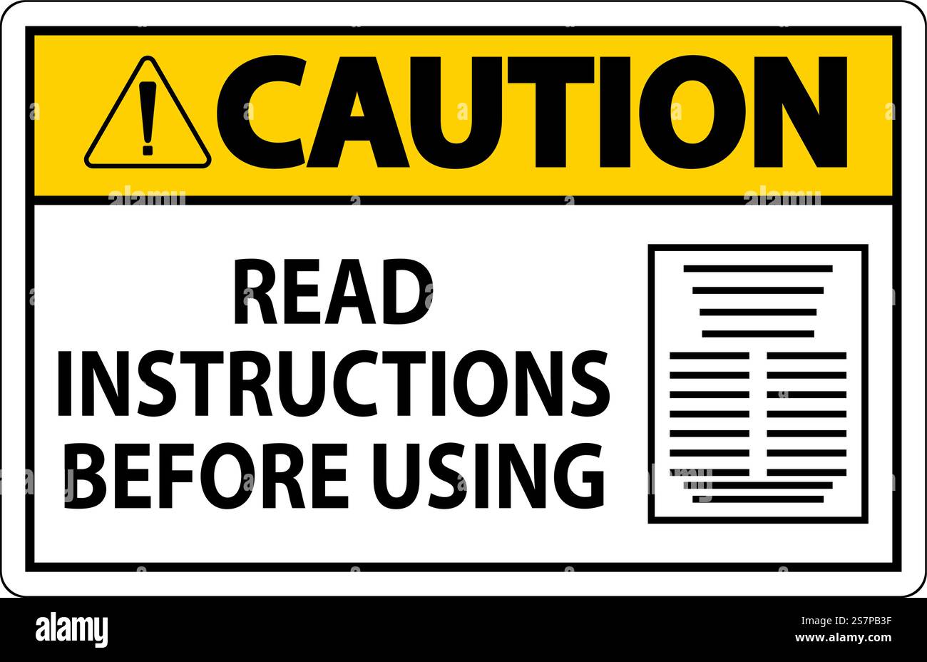 Caution read manual Stock Vector Images - Alamy