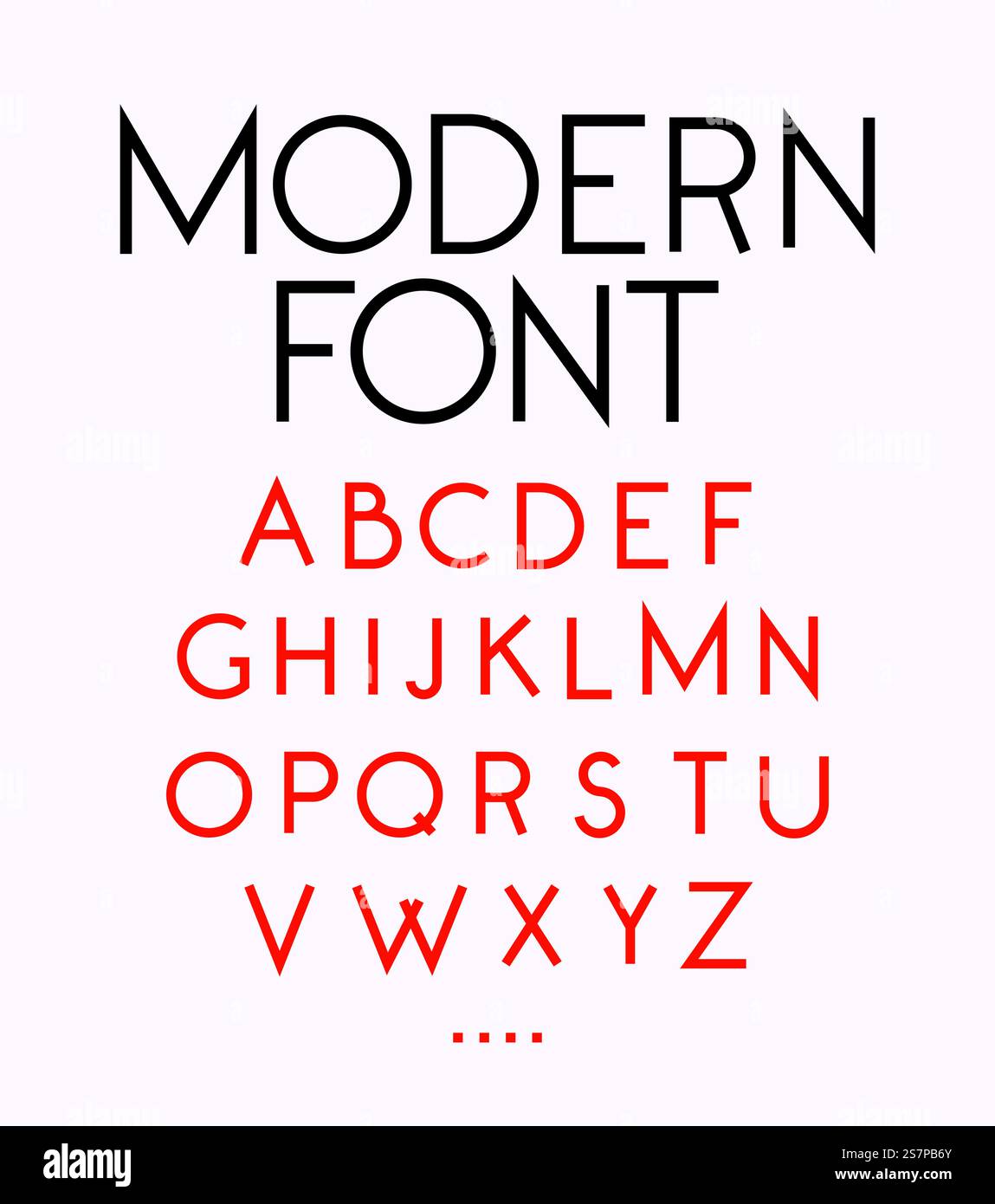Font set of letters and numbers. Vector. Linear, thin, contour letters ...