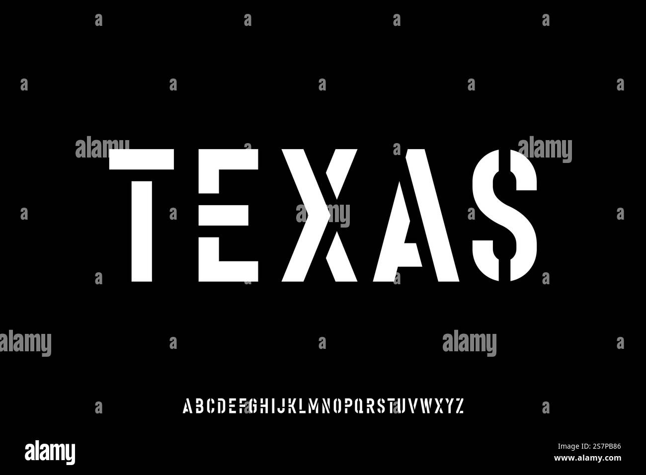 Bold and clean stencil display font vector Stock Vector Image & Art - Alamy
