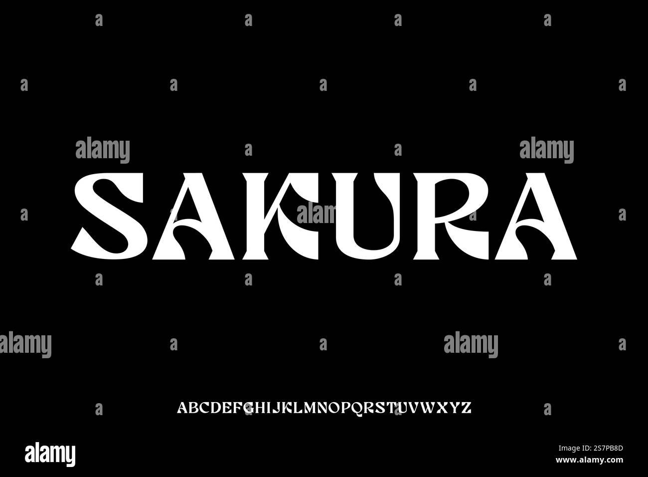 Unique decorative display font vector Stock Vector Image & Art - Alamy