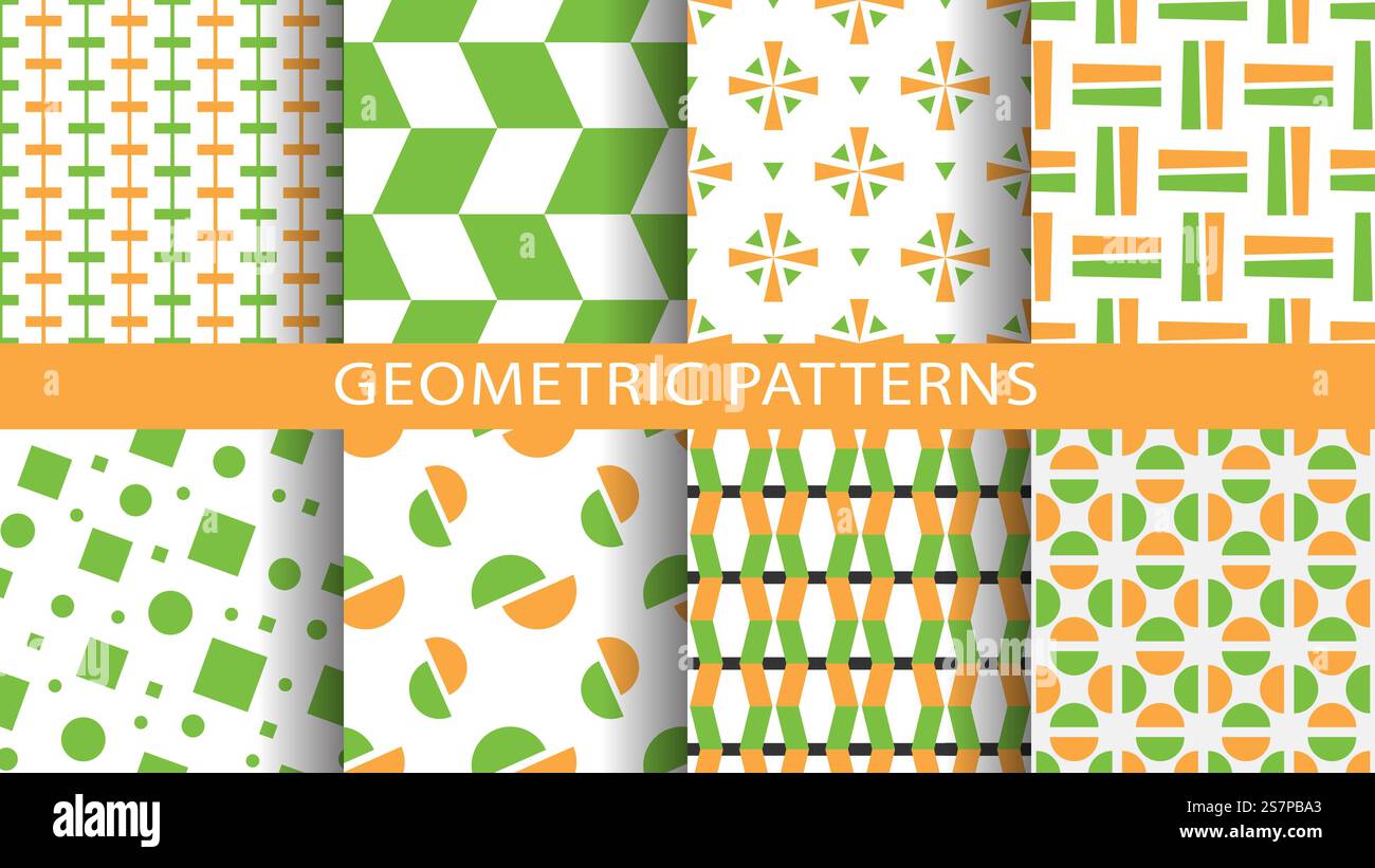 Set of geometric seamless patterns Stock Vector Image & Art - Alamy