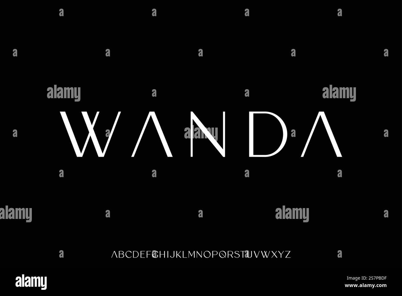 Abstract elegant typeface display font vector. Luxury minimalist ...