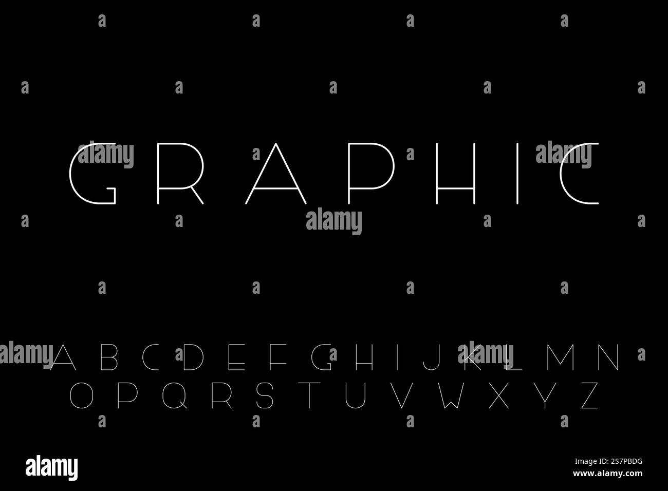 Vector minimalistic font - creative English alphabet, thin latin ...
