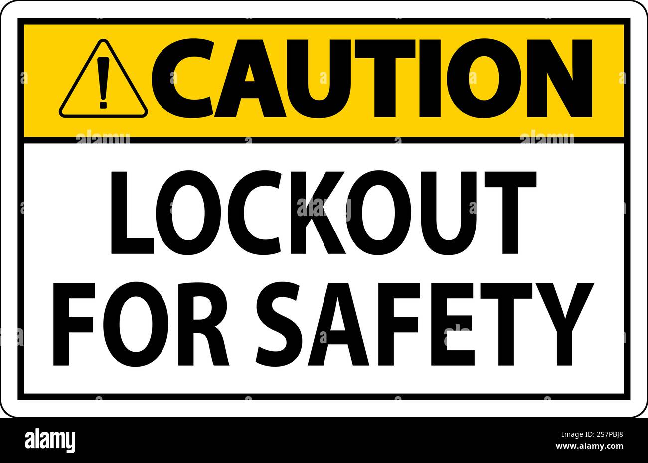 Caution Sign, Lockout For Safety Stock Vector Image & Art - Alamy