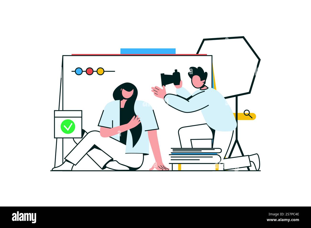 Photo shoot scene Cut Out Stock Images & Pictures - Alamy