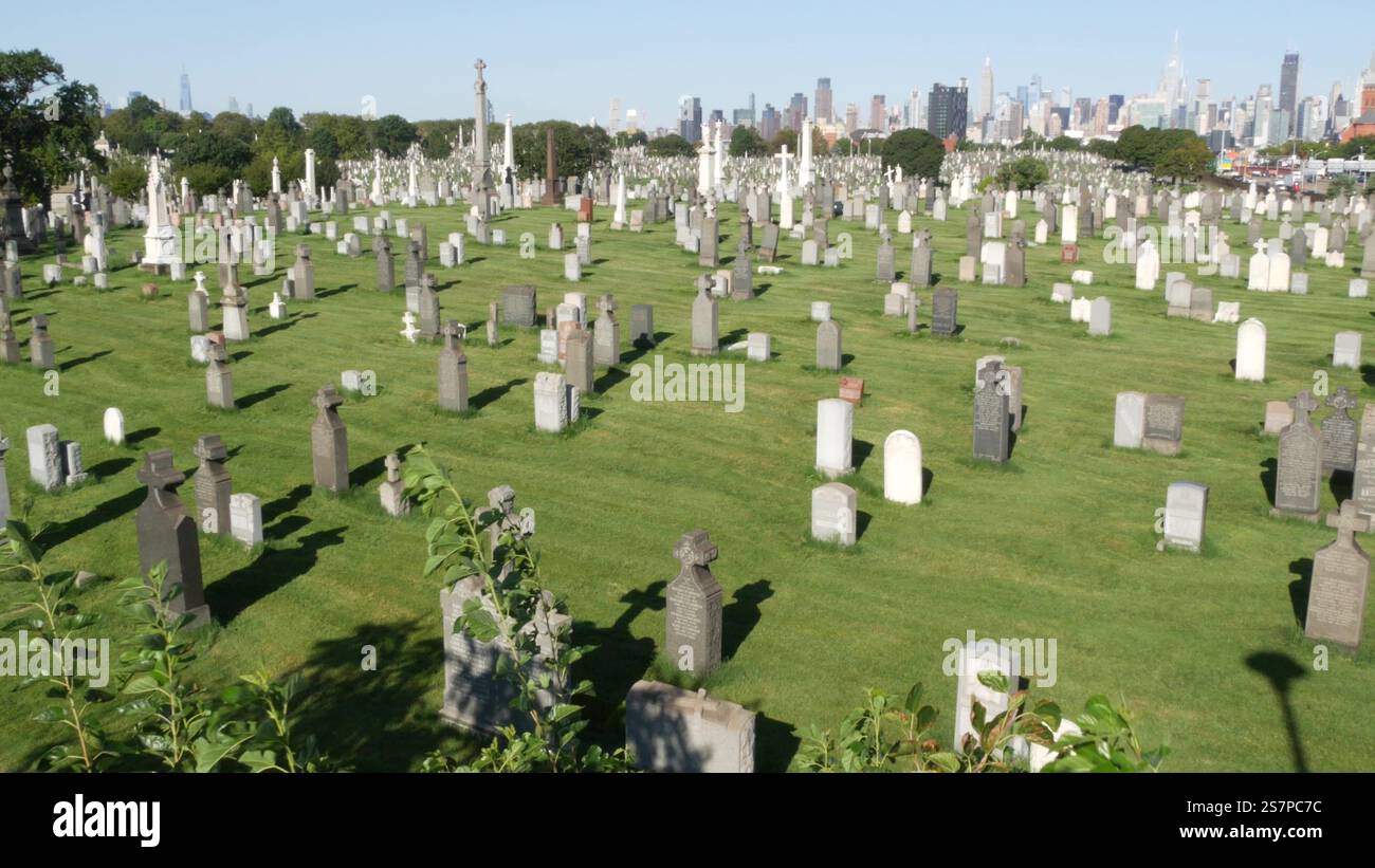 New York City, United States - 14 Sept 2023: Calvary cemetery in Queens ...