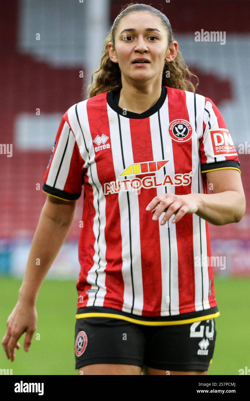 Bramall Lane, Sheffield, England, Janaury 19th 2025: Jade Bailey (25 Sheffield United) during ...