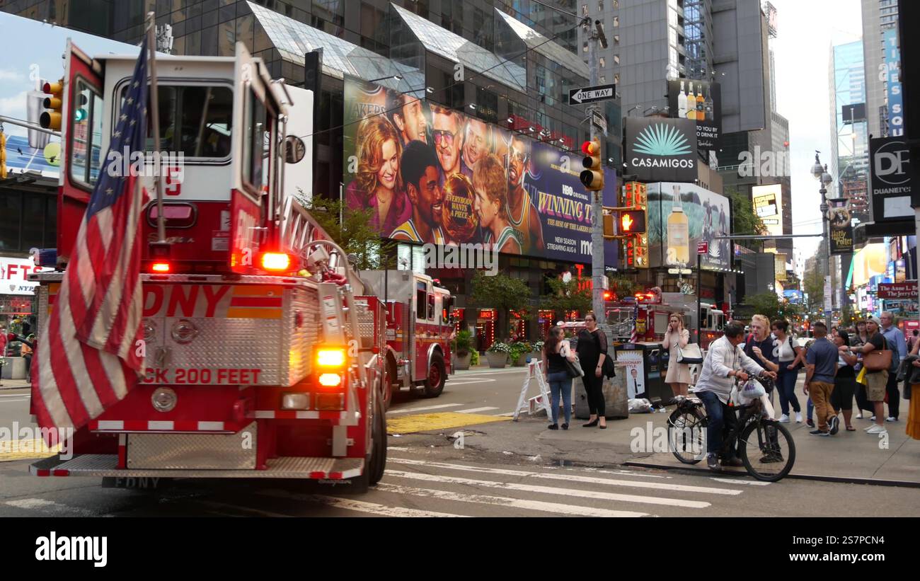 New York City, United States - 14 Sept 2023: NYFD car, USA fire ...
