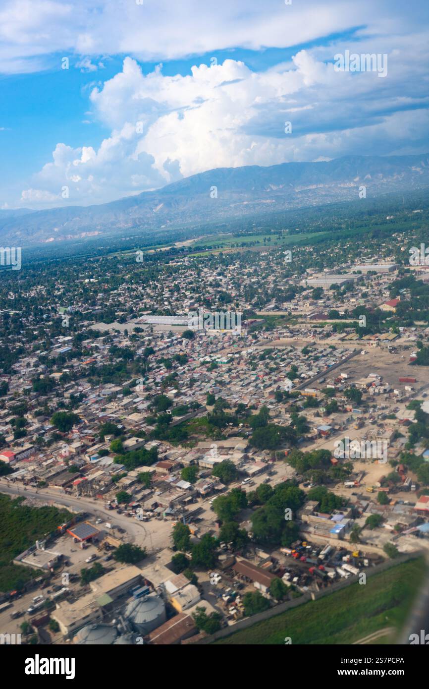 Aerial glimpse of Port-au-Prince's vibrant landscape before landing ...