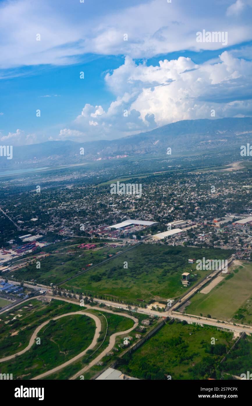 Aerial glimpse of Port-au-Prince's vibrant landscape before landing ...