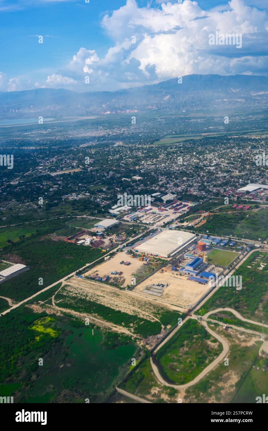 Aerial glimpse of Port-au-Prince's vibrant landscape before landing ...