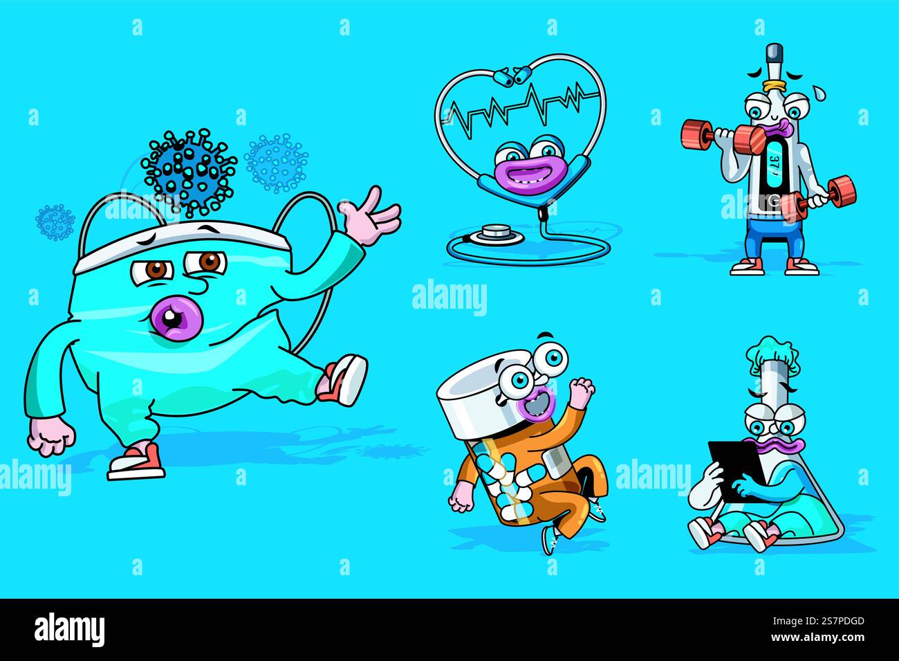 Retro doctor funny Stock Vector Images - Alamy