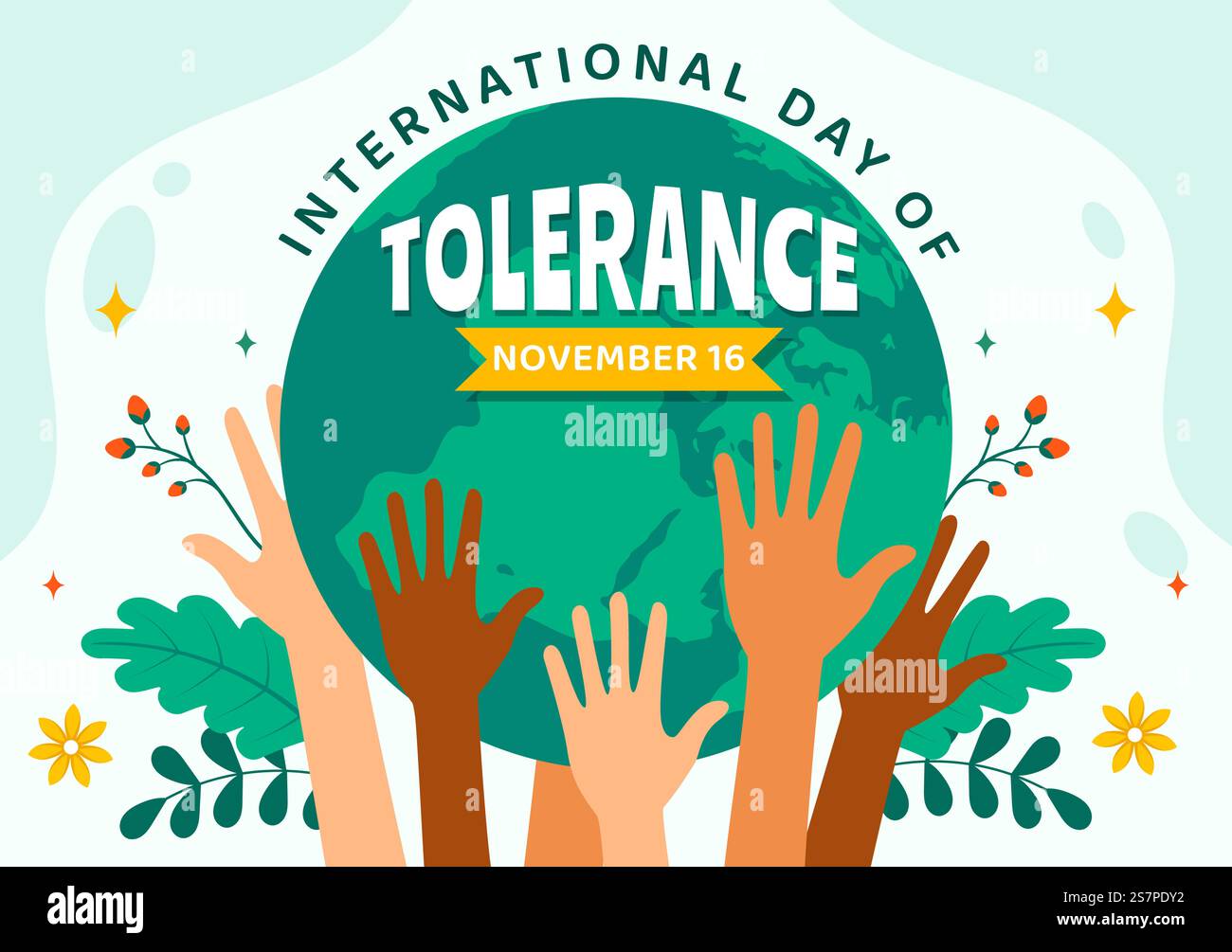 International Day for Tolerance Vector Illustration on November 16 with ...
