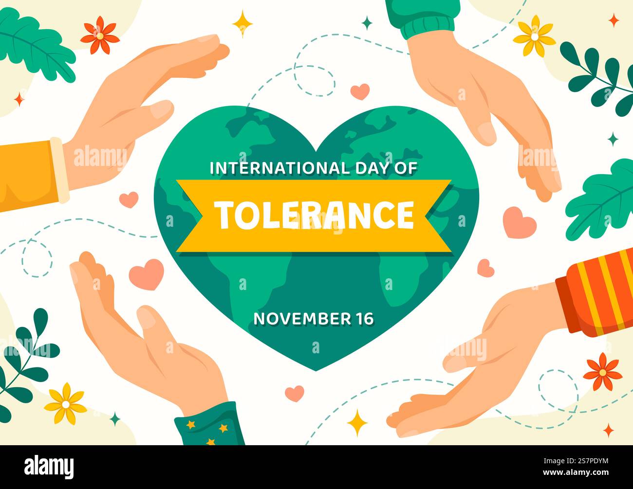International Day for Tolerance Vector Illustration on November 16 with ...