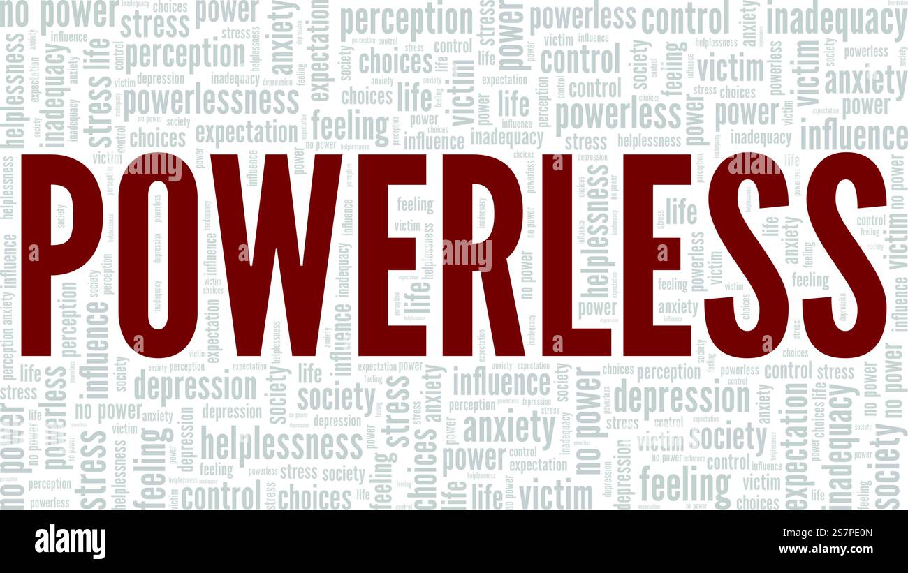 Powerless word cloud conceptual design isolated on white background ...