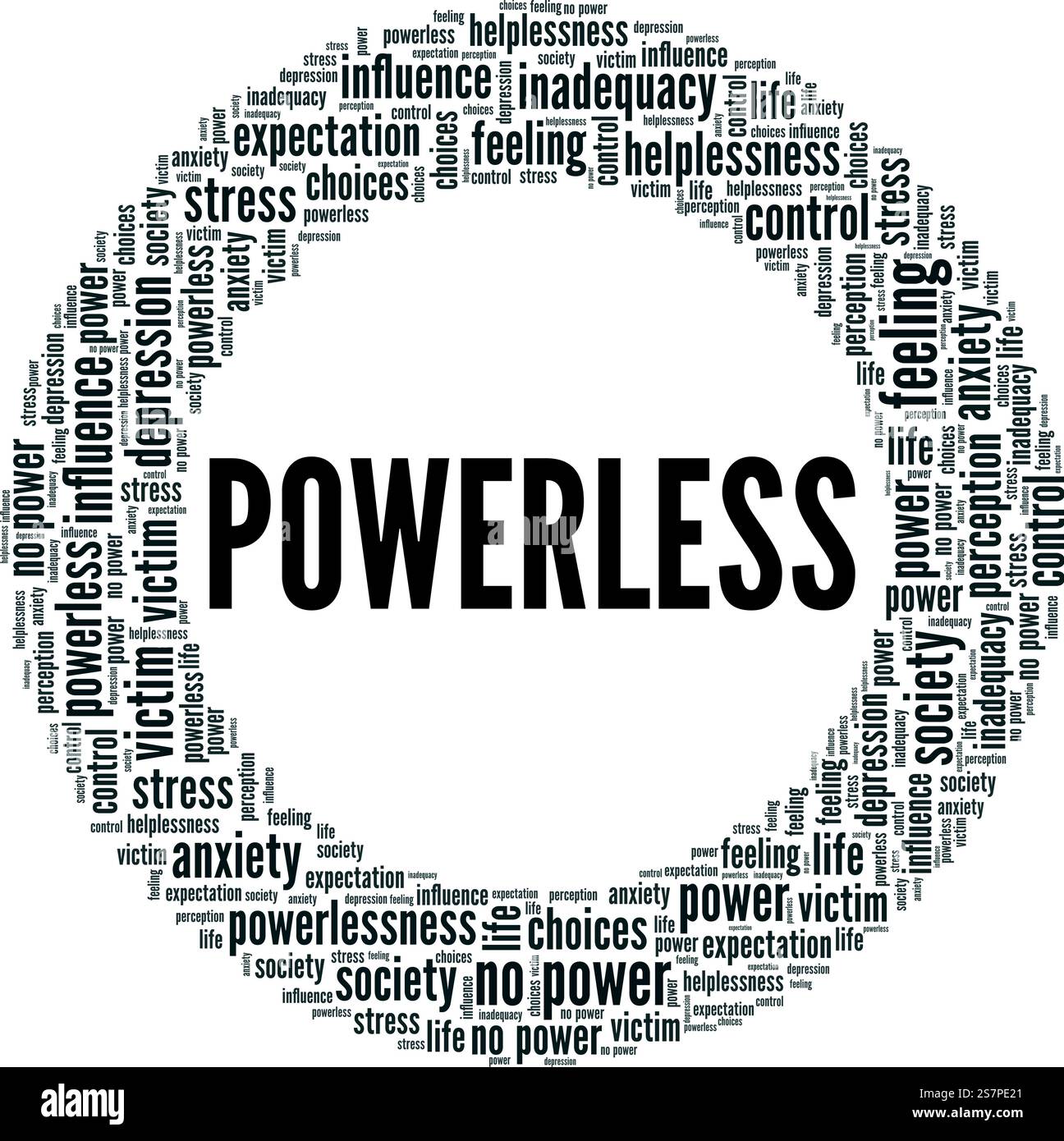 Powerless word cloud conceptual design isolated on white background ...