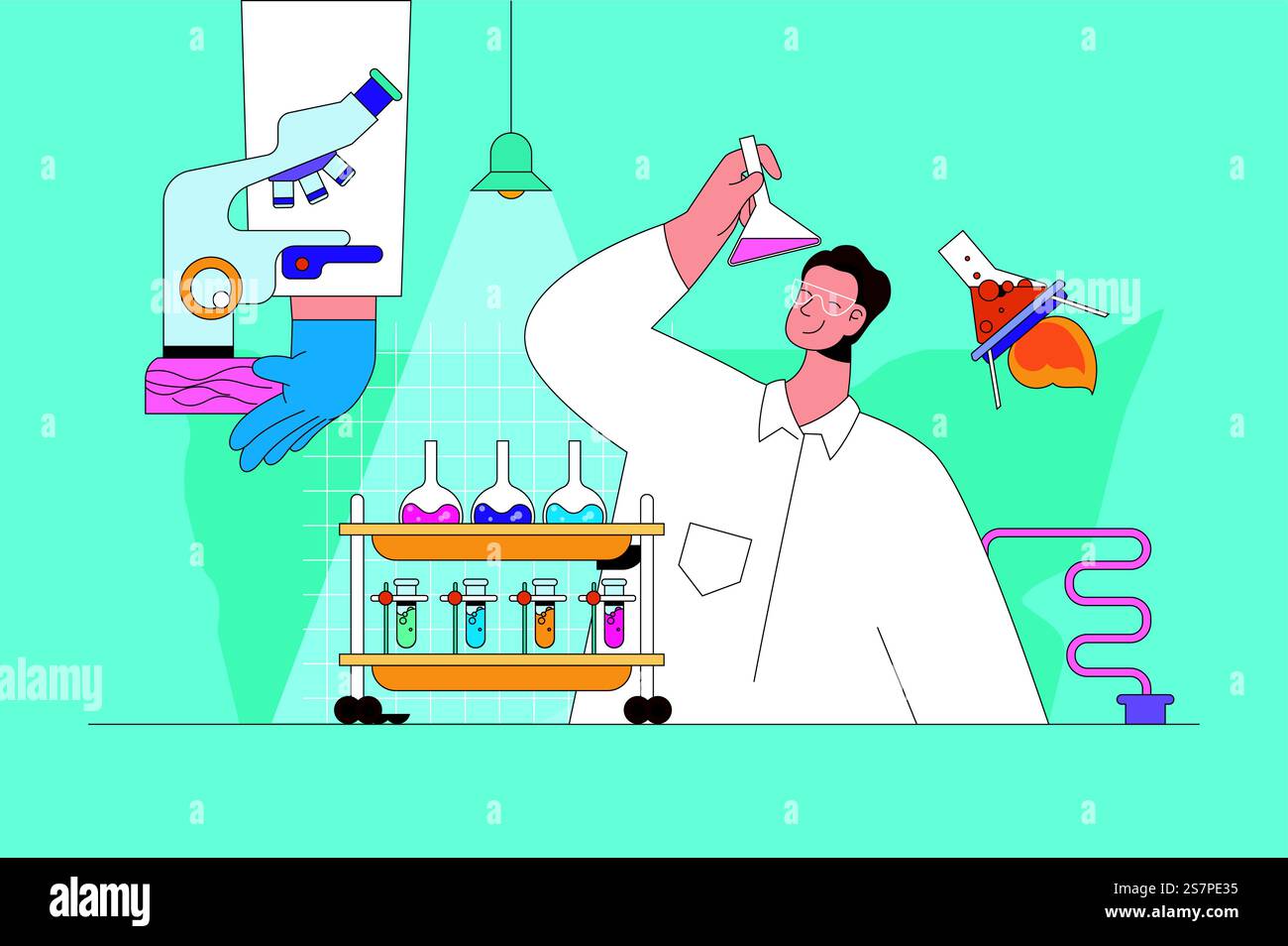 Monitoring scientist Stock Vector Images - Alamy