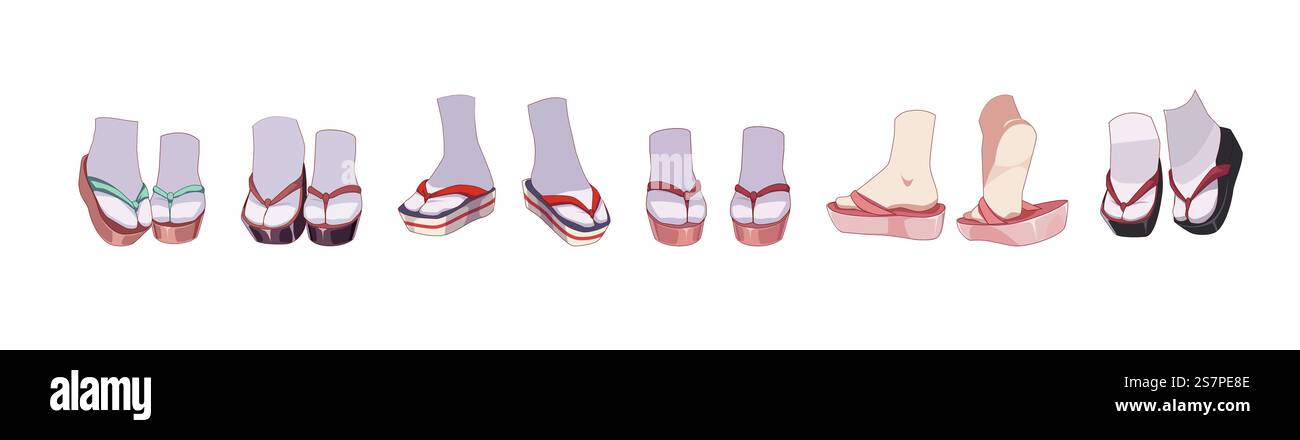 Japanese shoes - geta, zori. Sandles for girl kimono traditional ...
