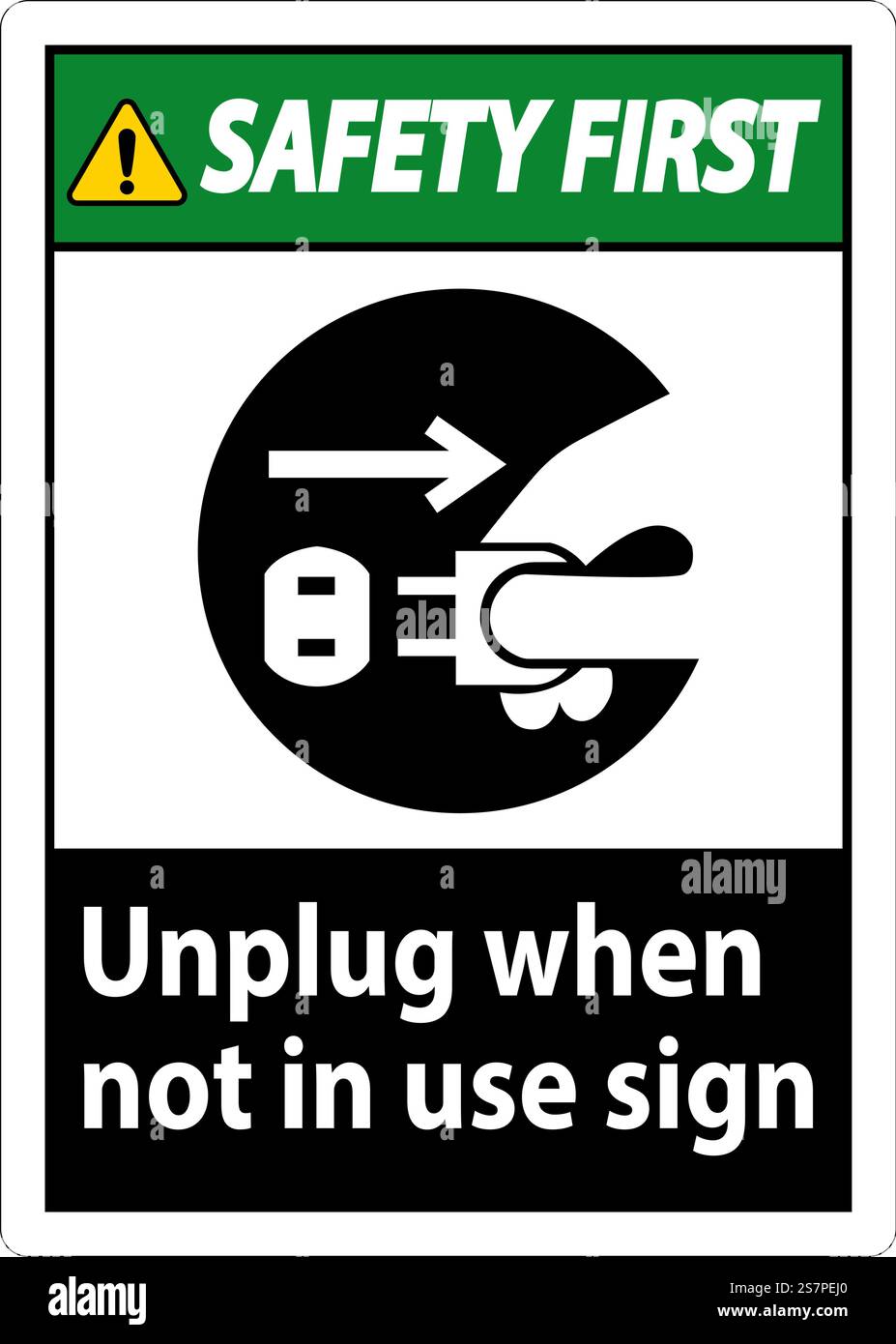 Safety First Unplug When Not In Use Symbol Sign Stock Vector Image ...