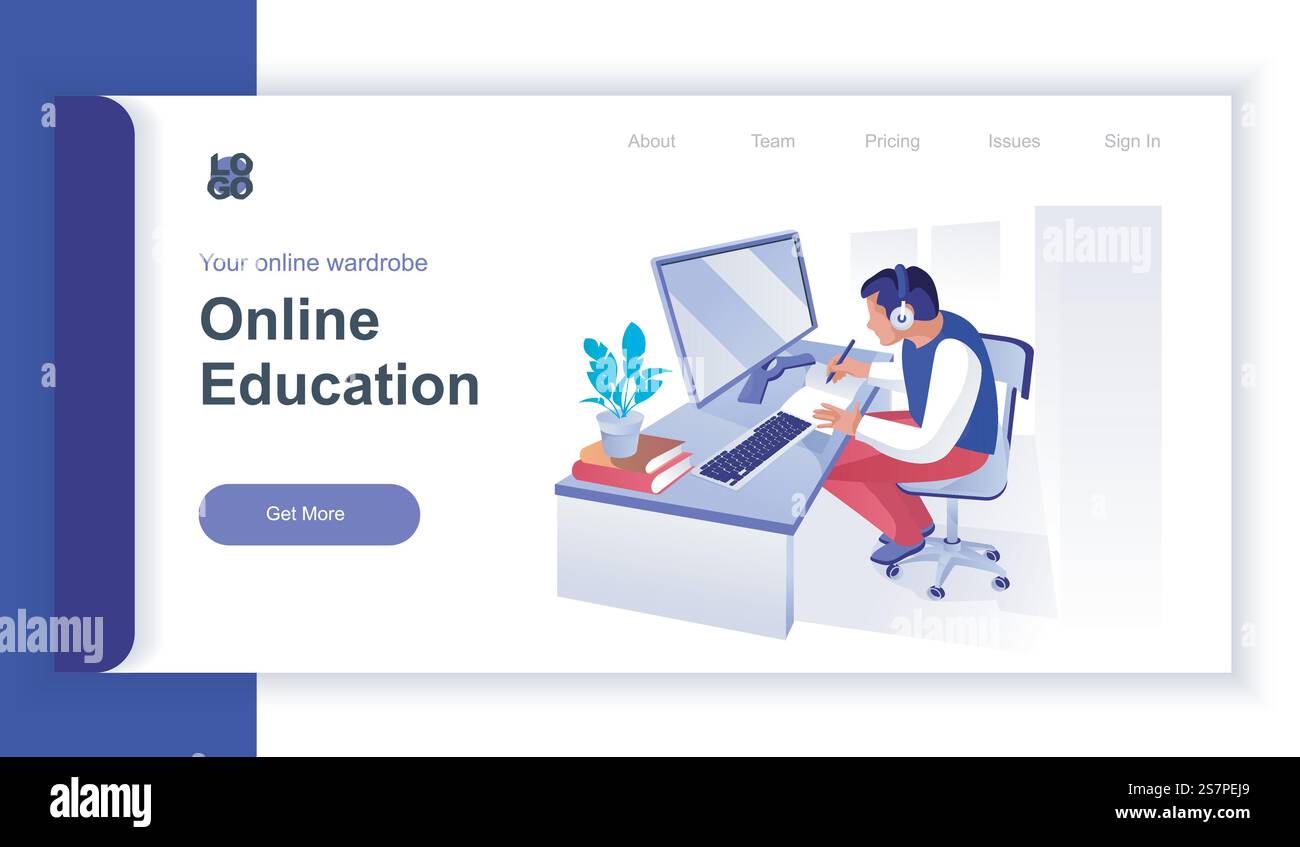 Listens to lecture Stock Vector Images - Alamy