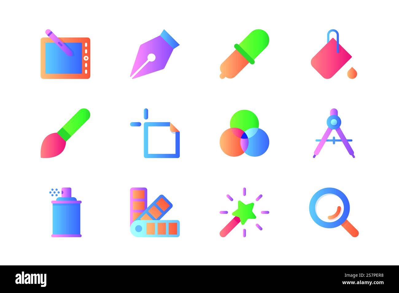 Color swatch icons in hi-res stock photography and images - Alamy