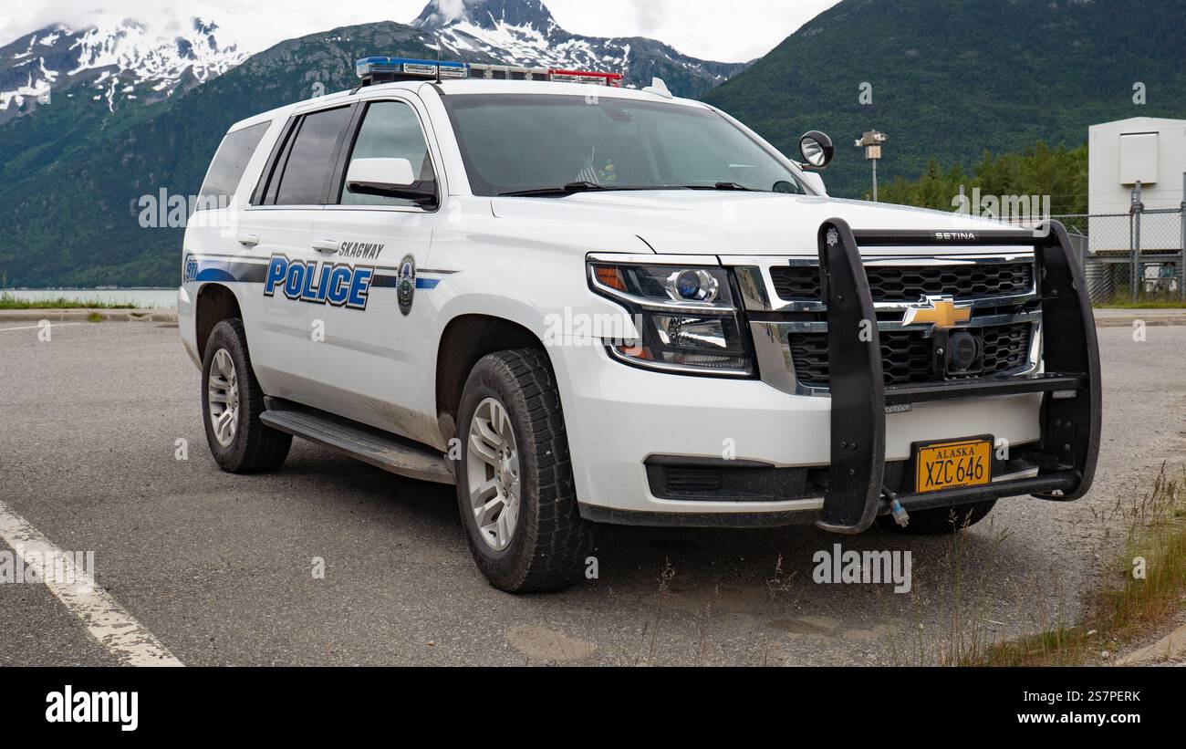 Skagway, Alaska, USA - July 23, 2019: 2025 Chevrolet Tahoe outdoor ...