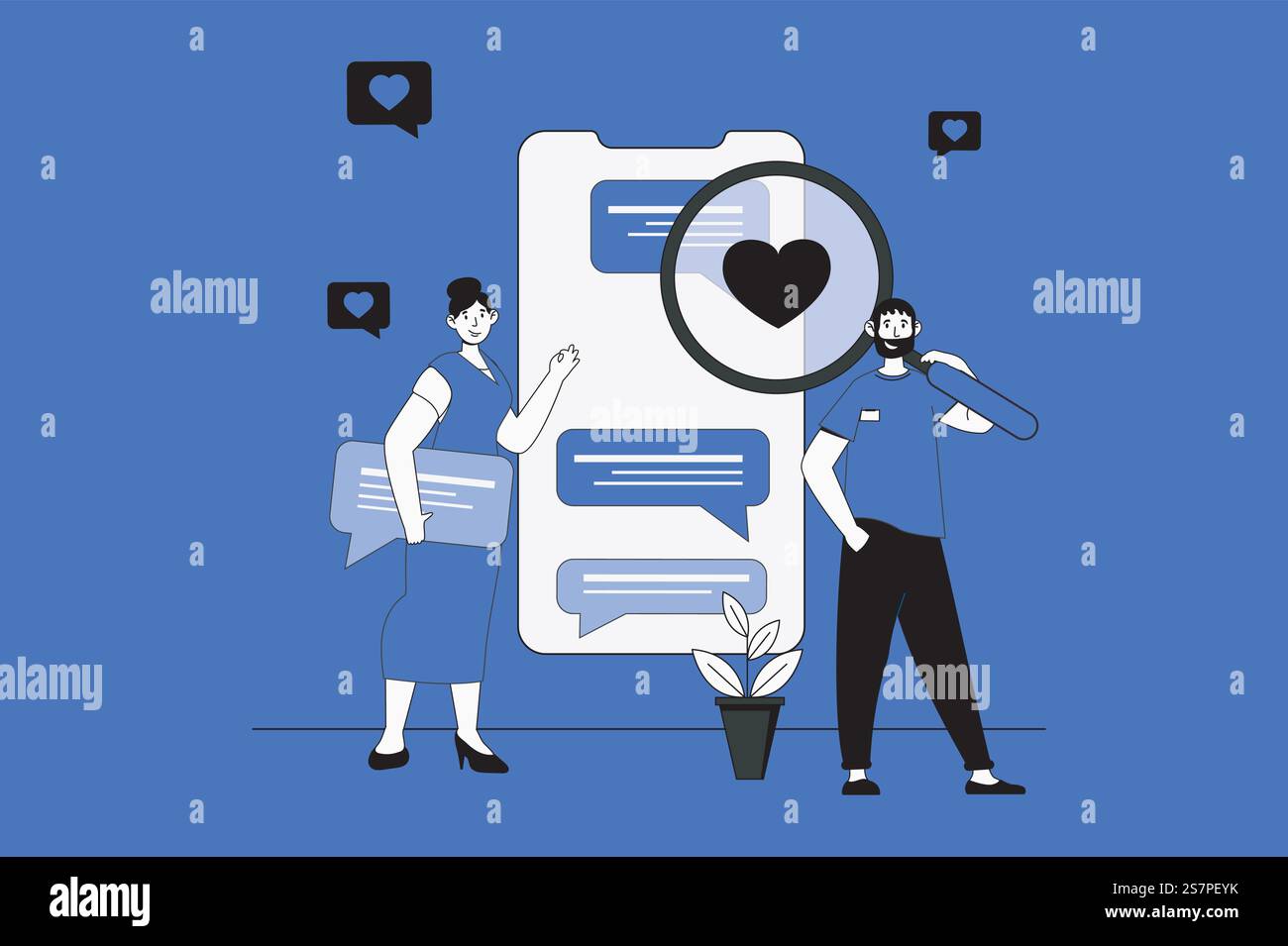Communicating satisfaction Stock Vector Images - Alamy