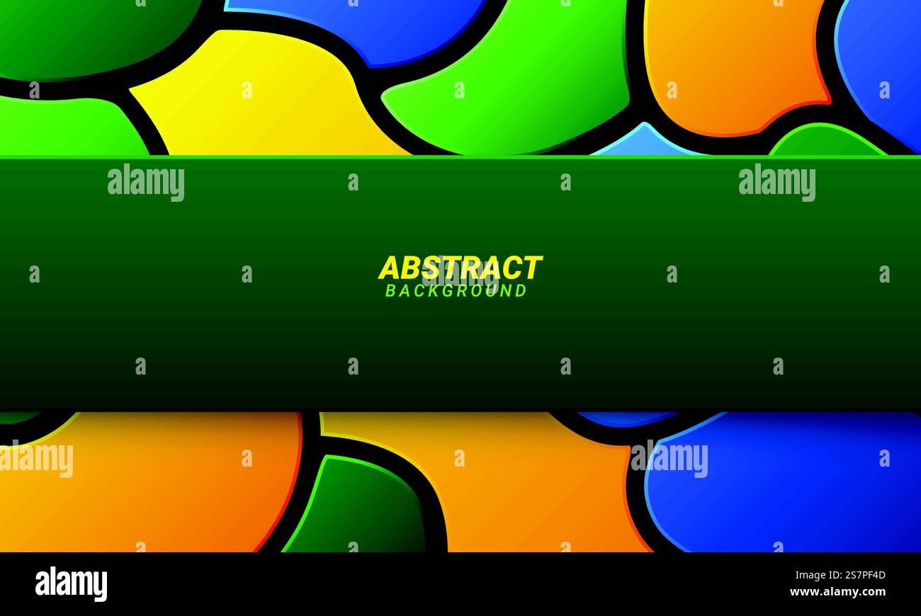 Abstract background with shapes with the colors of the flag of Brazil ...