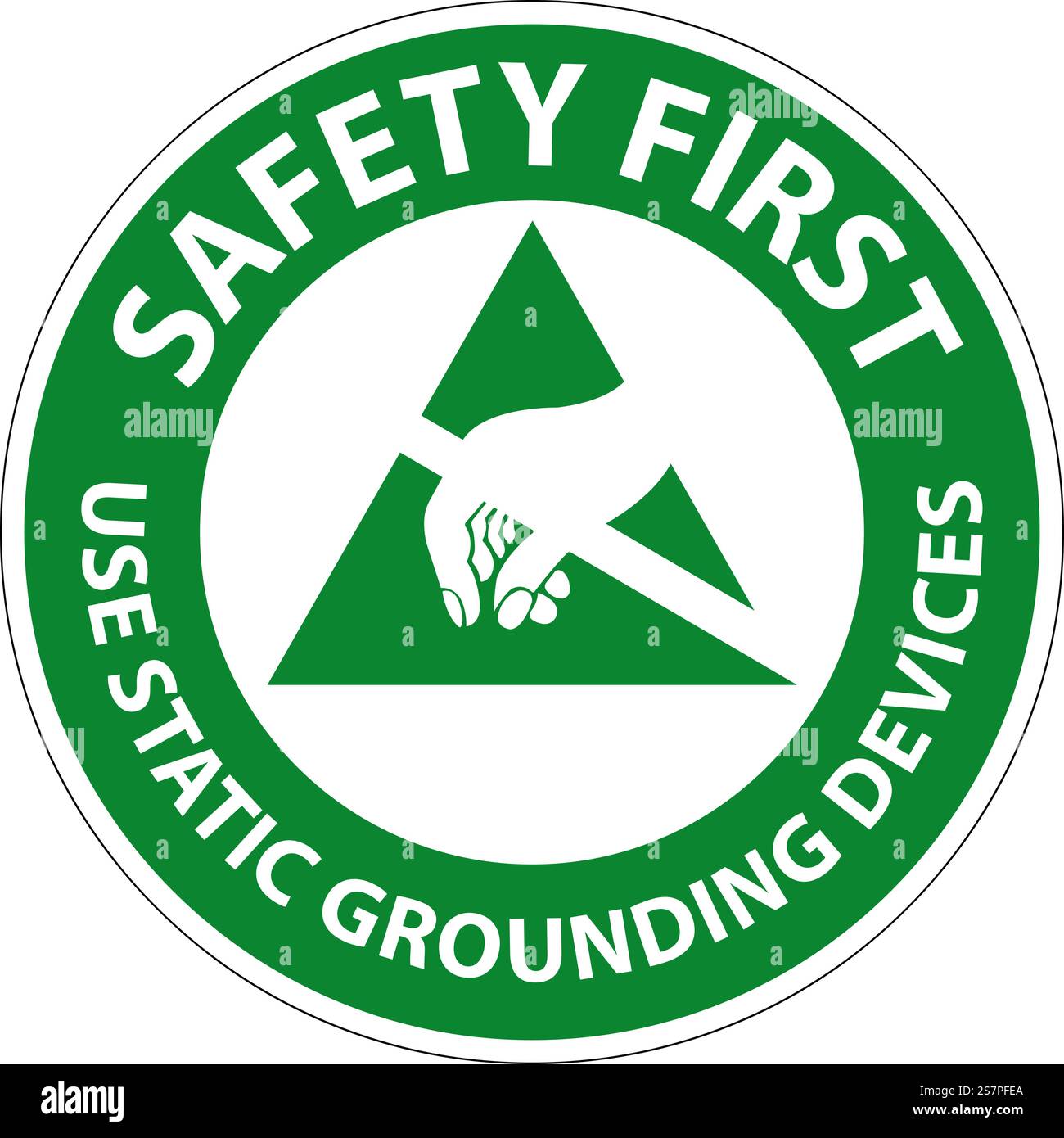 Safety First Sign Use Static Grounding Devices Stock Vector Image & Art ...