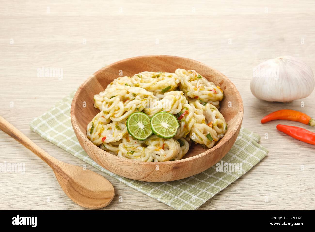 Seblak, stir fried crackers with garlic and chilli. Indonesian ...