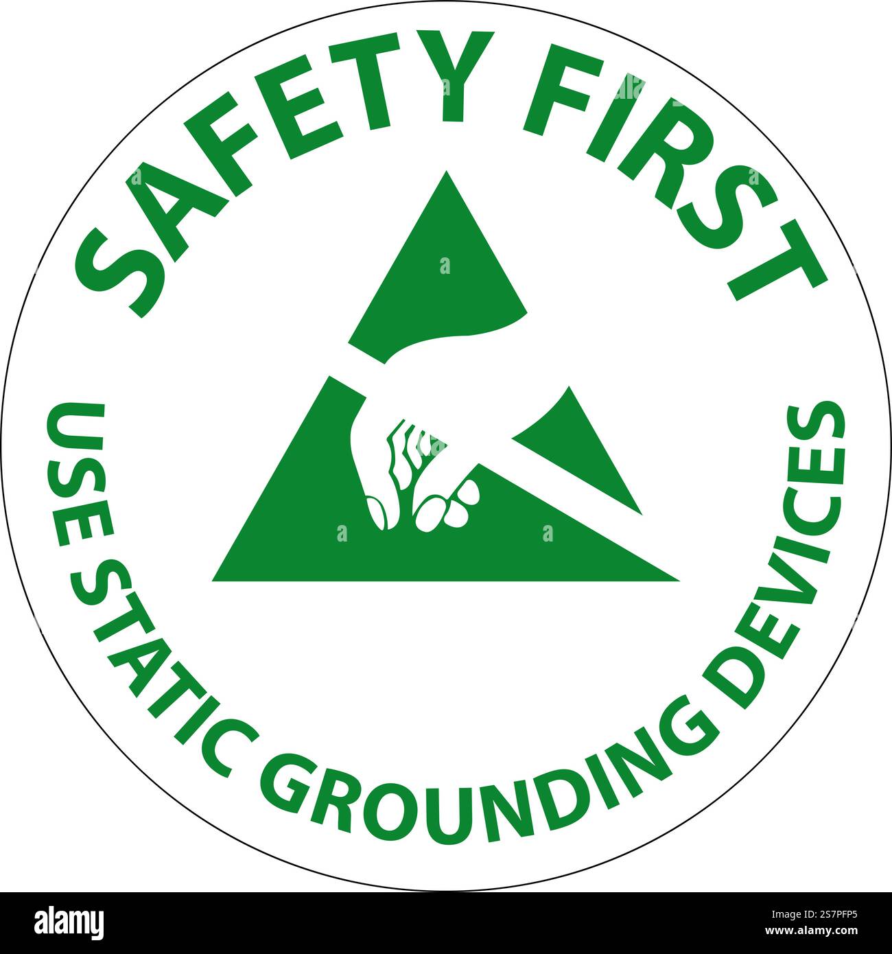 Safety First Sign Use Static Grounding Devices Stock Vector Image & Art ...