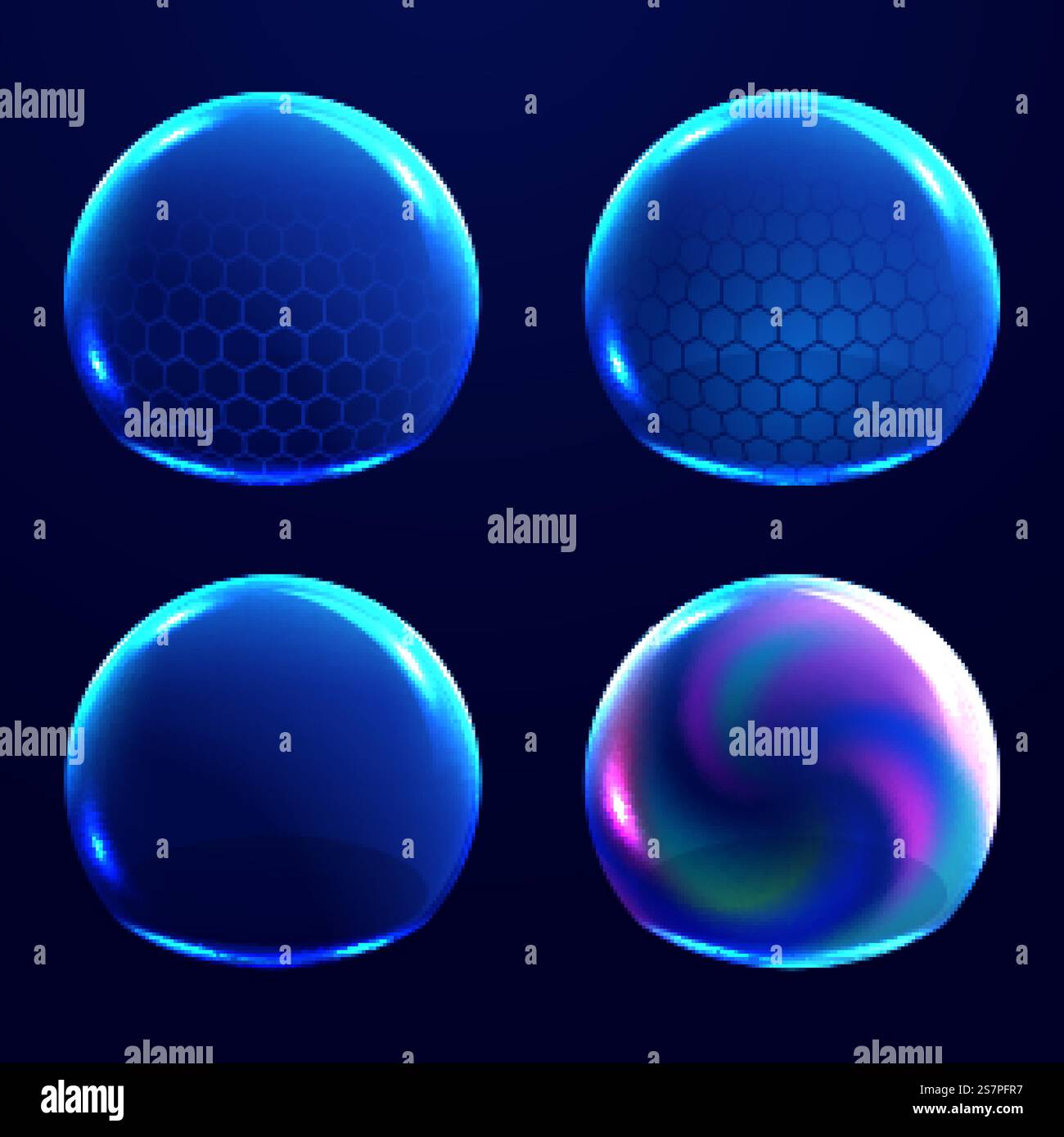 Different energy protection spheres set Stock Vector Image & Art - Alamy