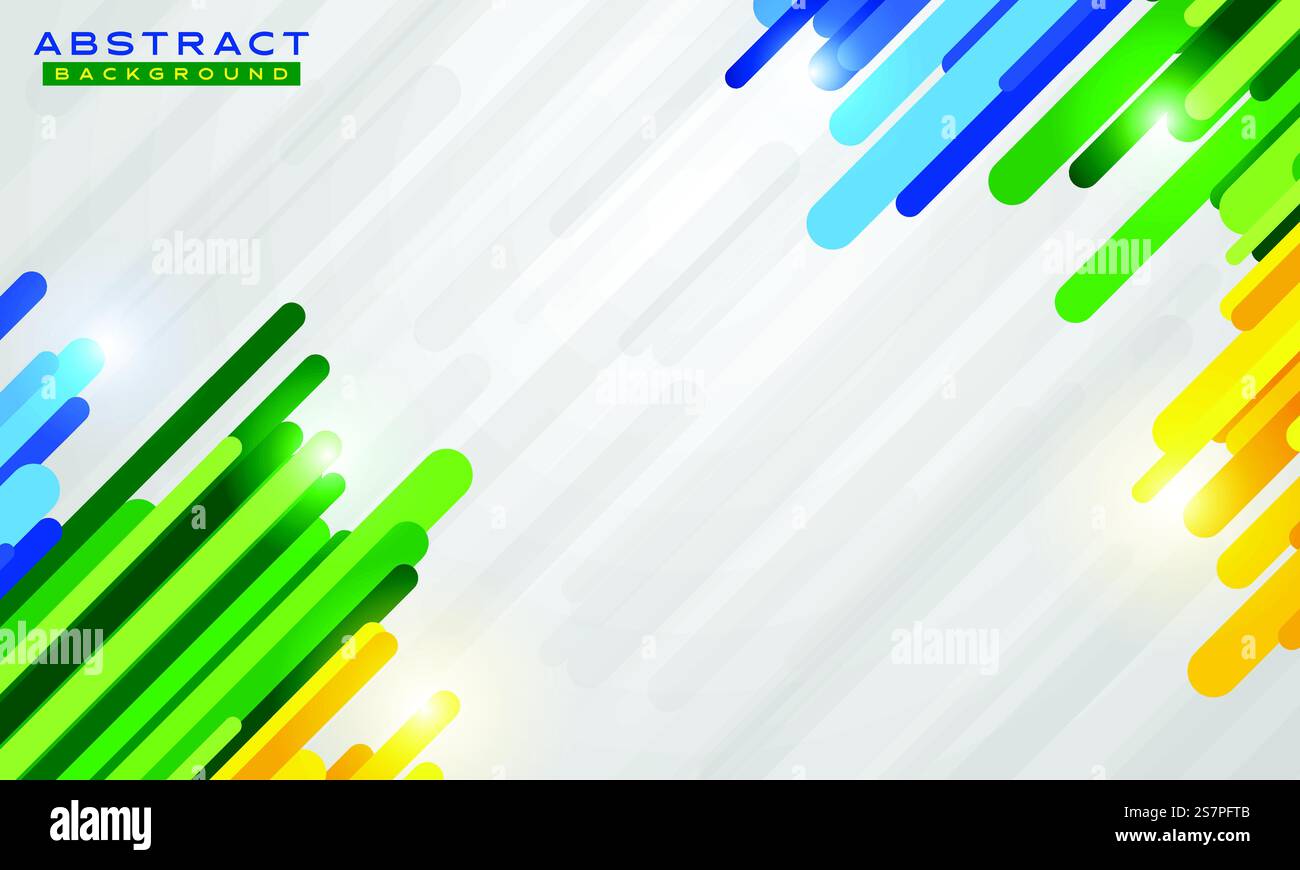 Abstract background with shapes with the colors of the flag of Brazil ...