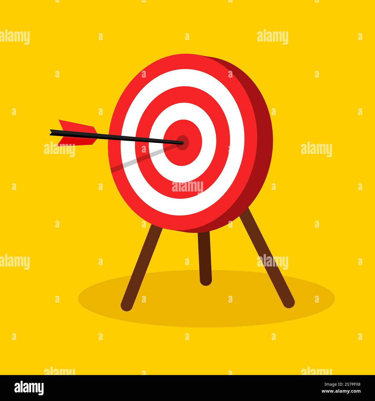 Target with arrow. Goal concept. Vector illustration Stock Vector Image ...