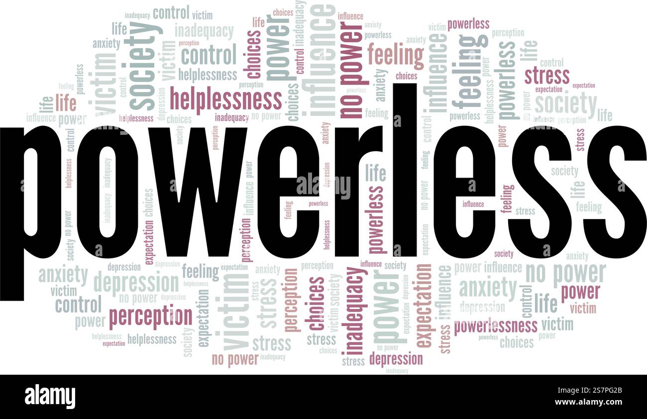 Powerless word cloud conceptual design isolated on white background ...