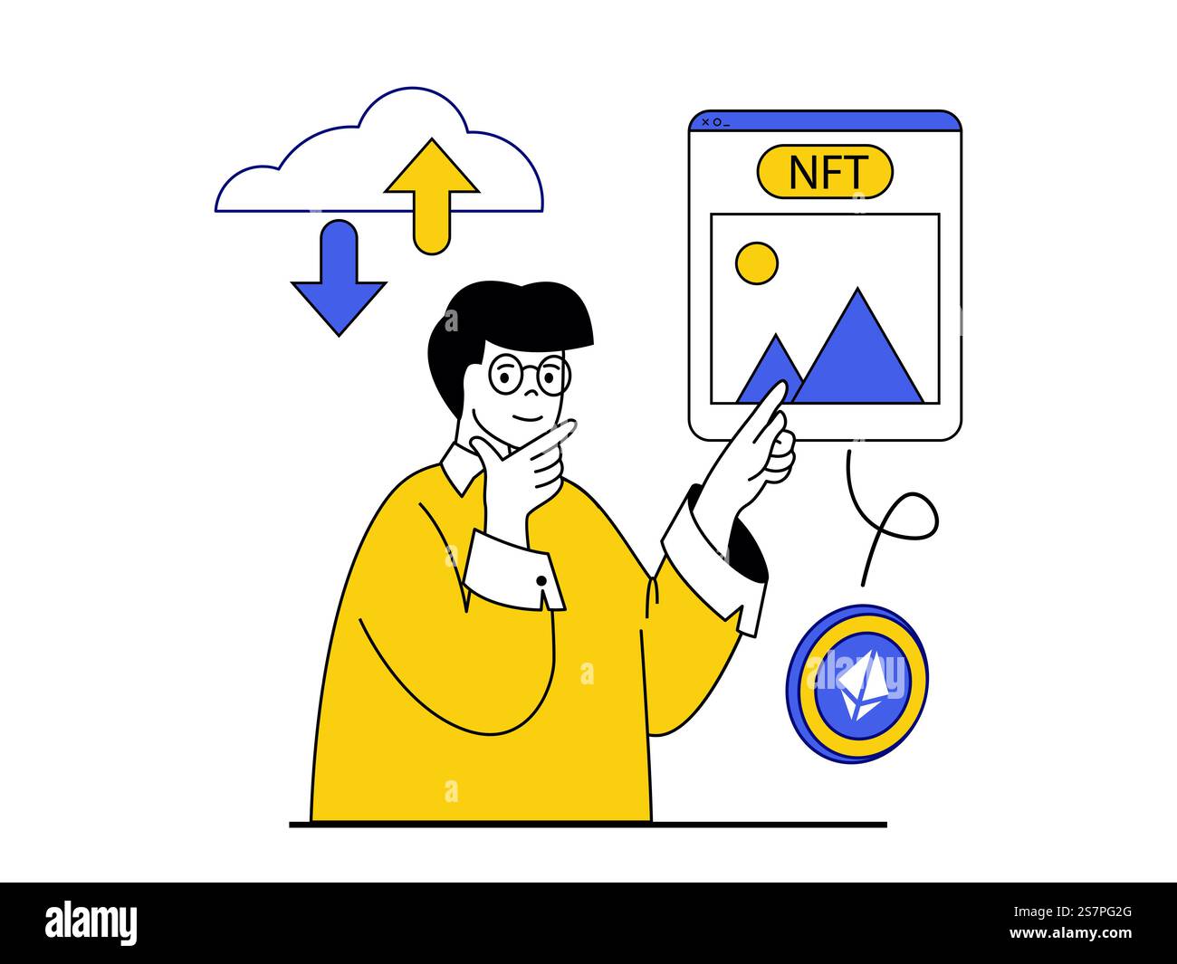 Nft token in artwork Stock Vector Images - Alamy