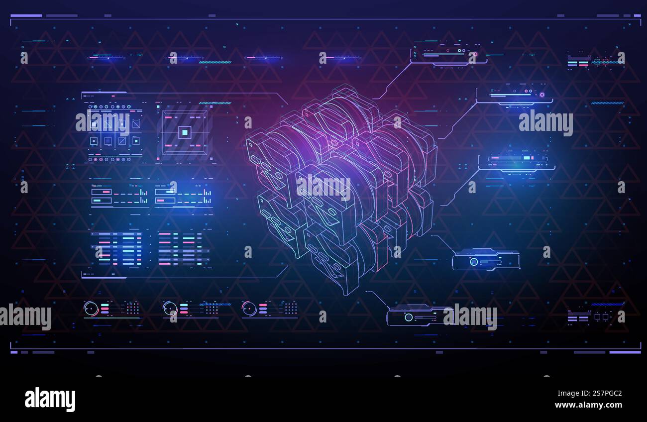 HUD User Interface. High tech frame. Abstract tech background. Futuristic abstract technology ...