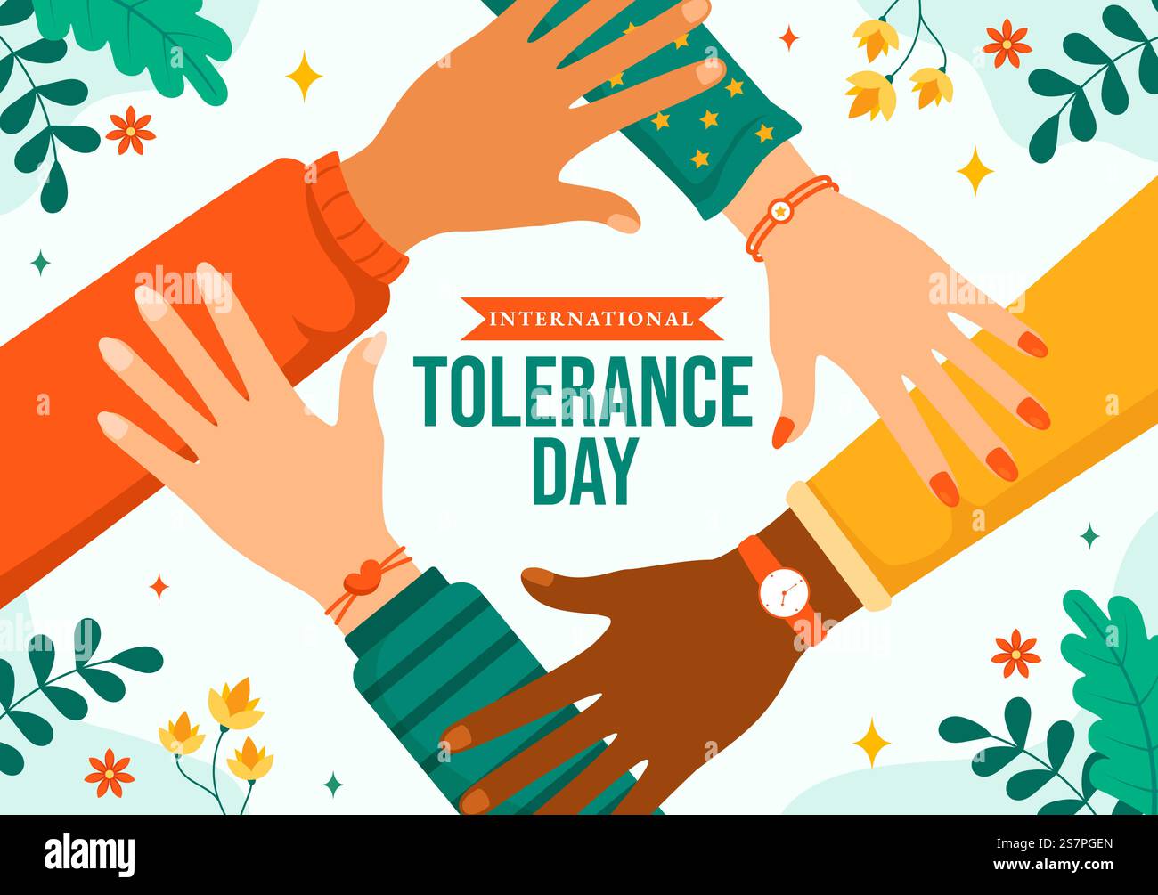 International Day for Tolerance Vector Illustration on November 16 with ...