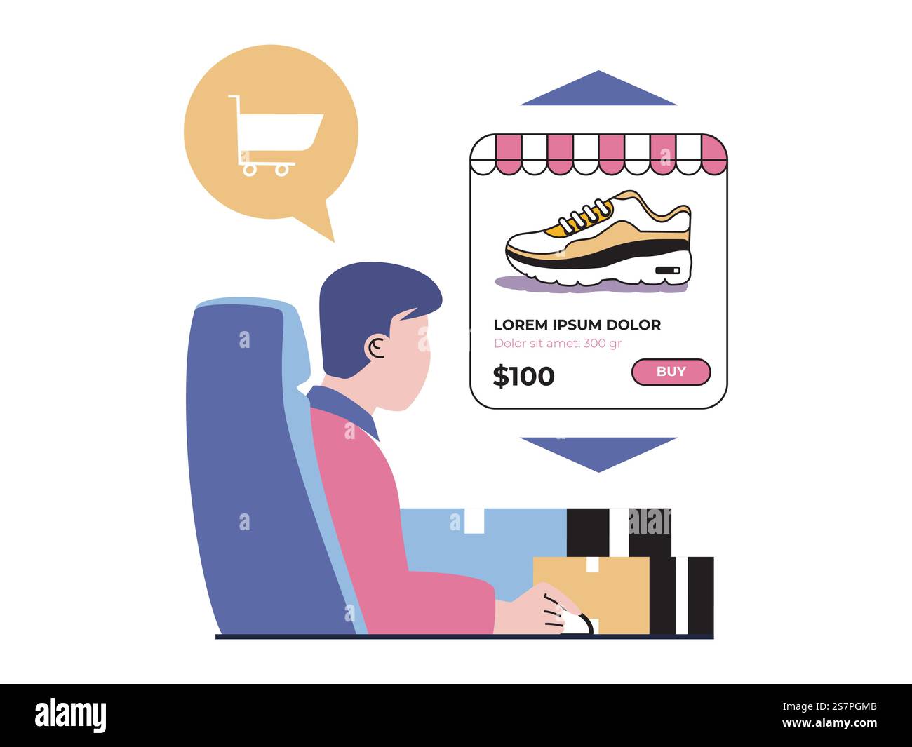 Footwear metaphor Stock Vector Images - Alamy