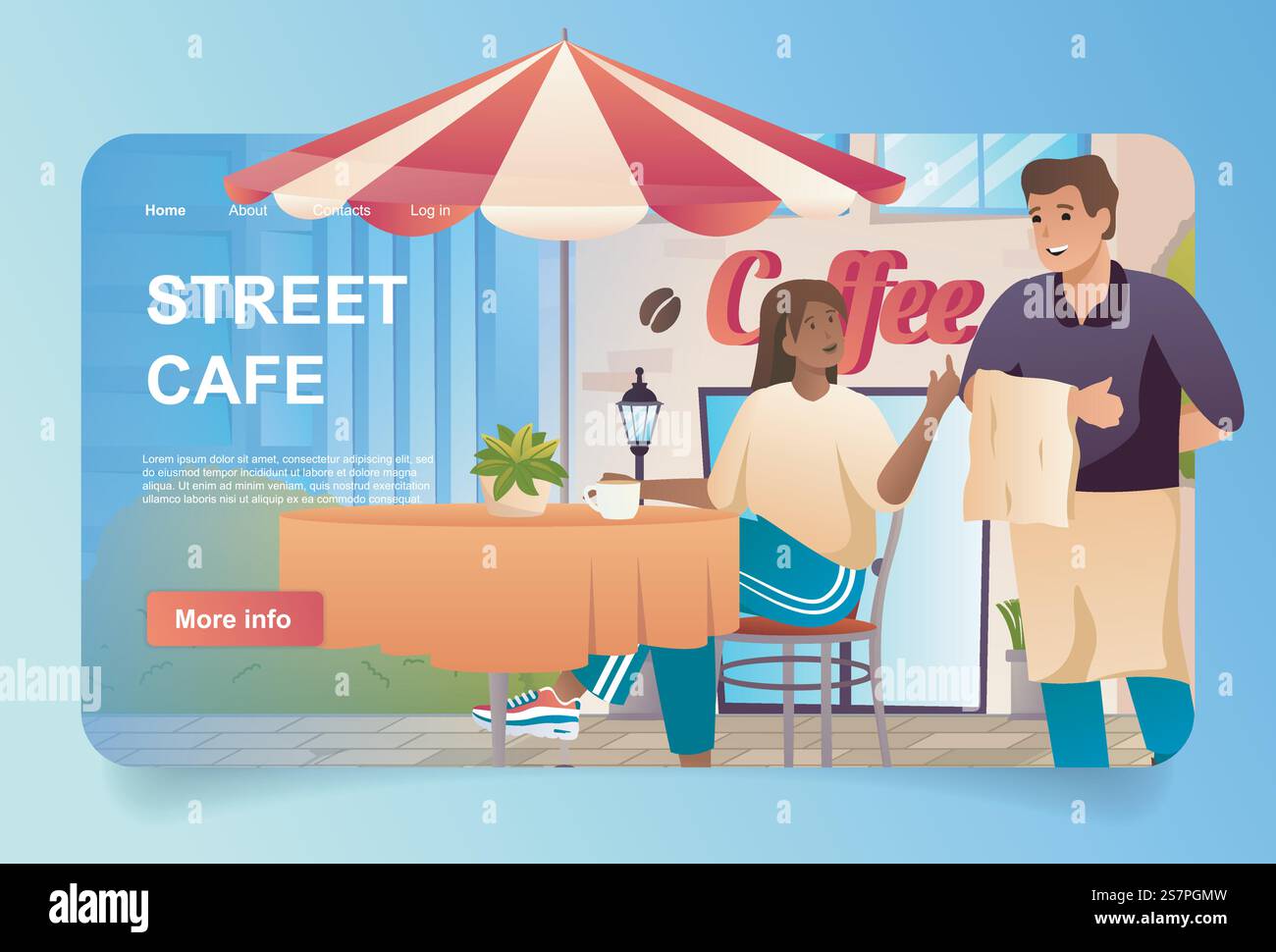 Business lunch man woman outdoors Stock Vector Images - Alamy